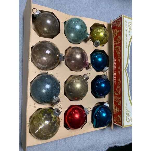 Shiny Brite | Holiday | Vintage Shiny Brite Glass Christmas Ornaments ...